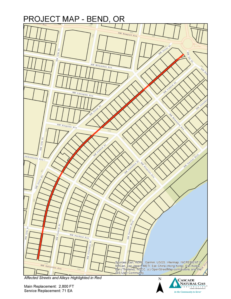 2022 Customer Letter Maps - Bend 9B - Cascade Natural Gas Corporation